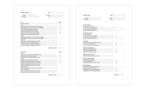 Free 5s Audit Checklist