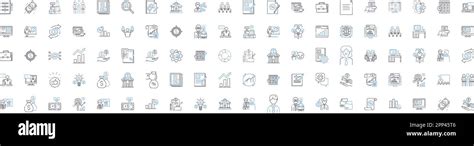 Investment Planning Line Icons Collection Equities Bonds