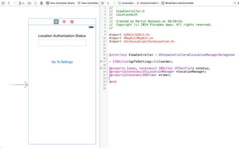 location authorization in ios 8