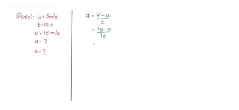 SOLVED A Body Moves In A Straight Line With A Uniforma Acceleration If The Initial Velocity Of