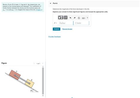 Solved Part A Blocks A And B Of Mass 12 Kg And 8 Kg