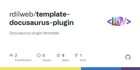 Github Rdilweb Template Docusaurus Plugin Docusaurus Plugin Template