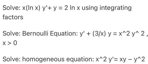 [answered] solve x in x y y 2 in x using integrating factors solve kunduz