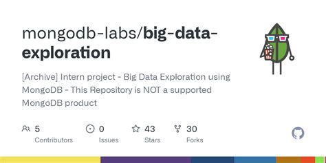 Github Mongodb Labsbig Data Exploration Archive Intern Project Big Data Exploration