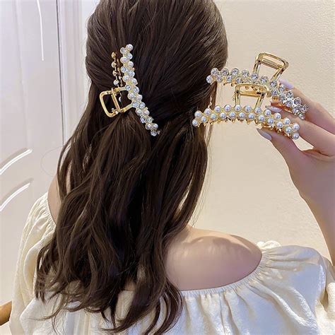🌙 กิ๊บหนีบผม Pearl Diamond 💚เก๋มากๆ Moonlight Storeth