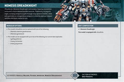 Warhammer 40k Nemesis Dreadknight