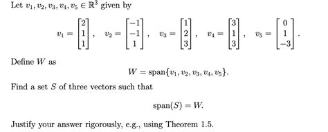 solved let v1 v2 v3 v4 v5 € r3 given by 0 v1 v2 v3