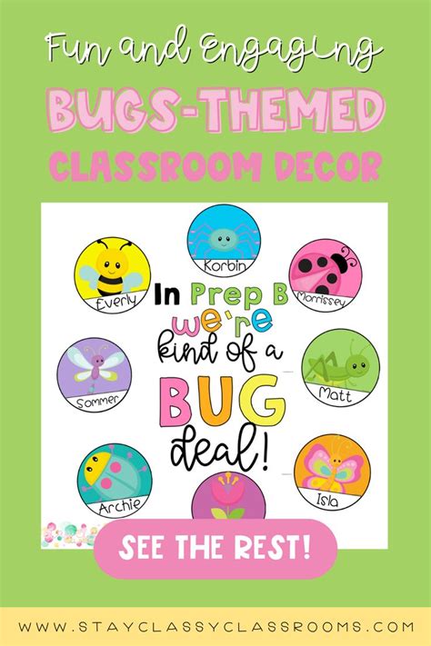 Bugs Classroom Theme Pack Stay Classy Classrooms
