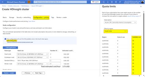 Hdinsight Version 36 Is Deprecateduser Subscriptionid Xxx Does Not Have Cores Left To Create