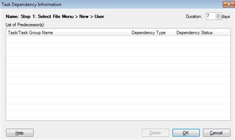 team task manager to create a task dependency