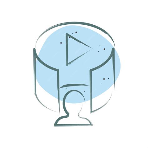 Premium Vector Icon Vr Video Related To 3d Visualization Symbol Color Spot Style Simple Design