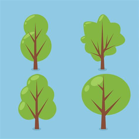 Tree Element Collection 27578976 Vector Art At Vecteezy