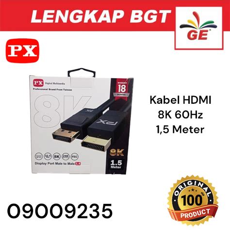 Jual PX Kabel Display Port Male To Male Laptop Monitor DP 8K 1 5M PX DP 1 5MM 09009235
