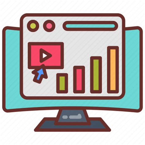 click stream analysis video analytical report online icon