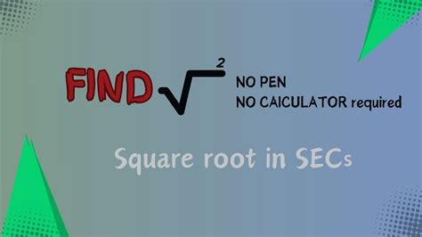 Square Root Easy Method Time Saving Vedic Maths Shortcut
