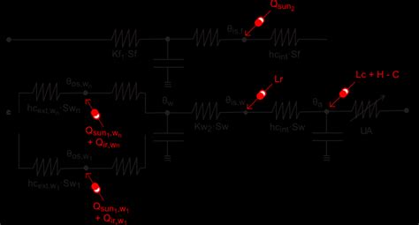 The Four Node Thermal Model As An Equivalent Electric Circuit Not