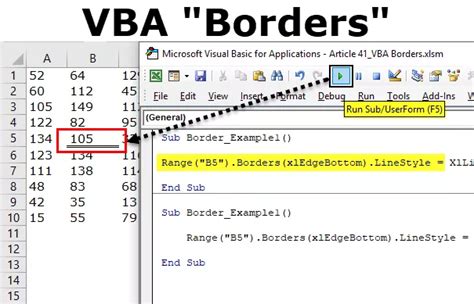 Bordures VBA guide étape par étape Comment définir des frontières avec Excel VBA Excel