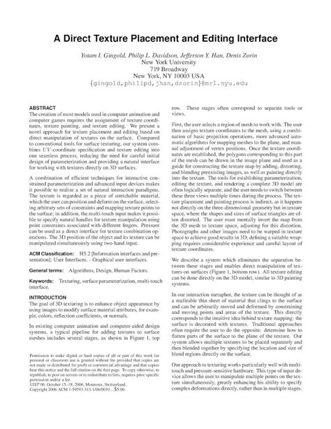 pdf a direct texture placement and editing interfacea direct texture