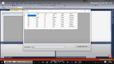 انشاء ملف اكسل وحفظه سي شارب Create Excel File In C Youtube