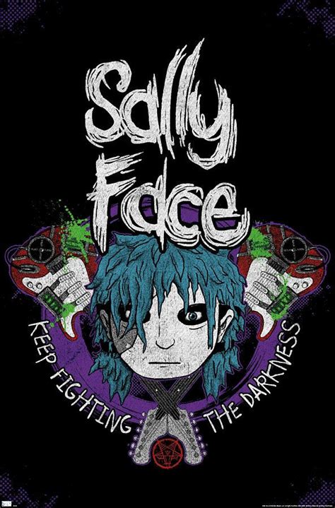 Sally Face Guitars Poster Sally Face Game Guitar Posters Poster Prints