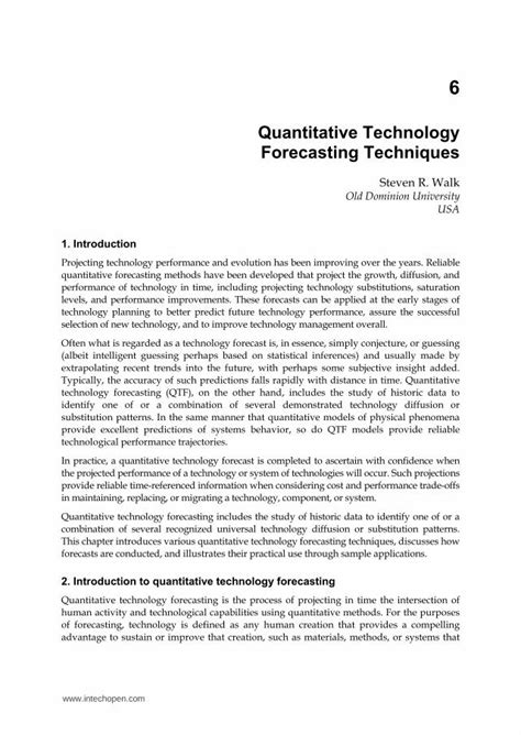 Pdf Quantitative Technology Forecasting Techniques Dokumentips