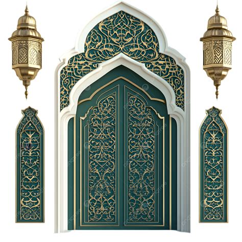 랜턴이있는 왕실 아랍어 장식 문 이슬람 문 아랍 건축 화려한 관문 Png 일러스트 및 이미지 에 대한 무료 다운로드 Pngtree