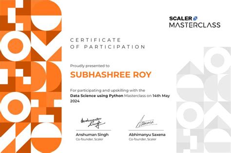 Certificate Data Science Using Python Subhashree R