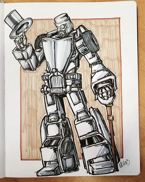 Tux At Your Service Another Gobots Drawn At Work During Coffee Breaks The Background Color