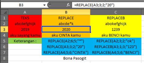 Fungsi REPLACE REPLACEB Pada Excel Dan Penggunaanya Babe Terpelajar Media Pembelajaran