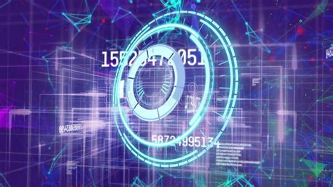 Animation Of Scope Scanning Over Network Of Connections And Data Processing Stock Video Video