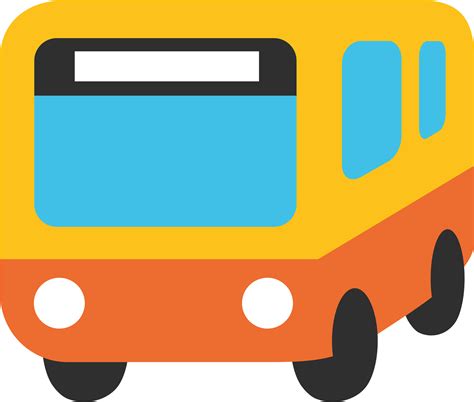 Bus Emoji Clipart Full Size Clipart 463788 Pinclipart