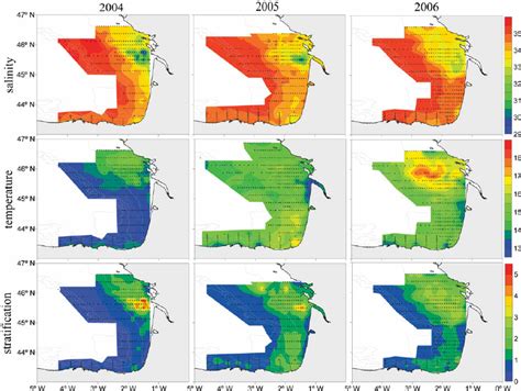 Spatial Distribution Of Sea Surface Salinity Psu Surface Temperature