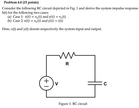 Solved Consider The Following RC Circuit Depicted In Fig Chegg Com