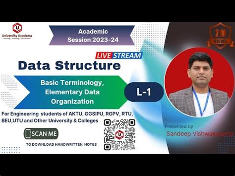 DSUC Introduction To Data Structure Basic Terminology Of DS Elementary Data Organization