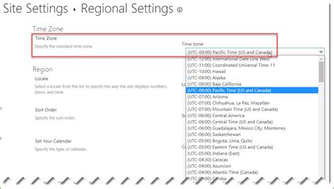 SharePoint Online Regional Settings Change SharePoint Site Time Zone