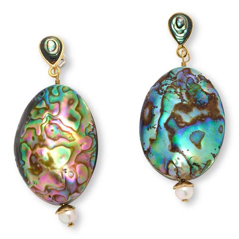 Connie Craig Carroll Jewelry Abalone And Cultured Pearl Drop Earrings Hsn