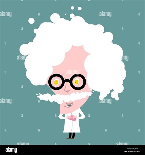 Crazy Nerd Scientist Silly Man Stock Vector Images Alamy