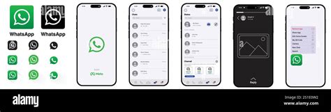 Whats App Iphone Mockup Screen Whatsapp Mockup Editorial Phone Vector