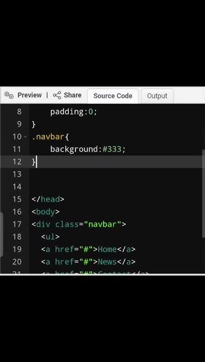 Navigation Bar Using Html And Css Html Css Navbar Webdevlopment Codingwithankit Shorts