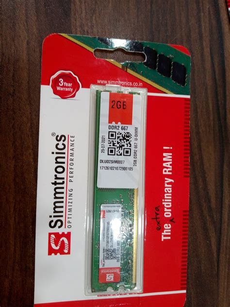 Simmtronics 2GB DDR2 667 U DIMM At Rs 400 1 Piece Simmtronics RAM In Aurangabad ID 24715498812