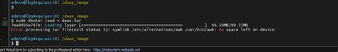 Unix Storage Issue When Trying To Load Docker Image On Centos7