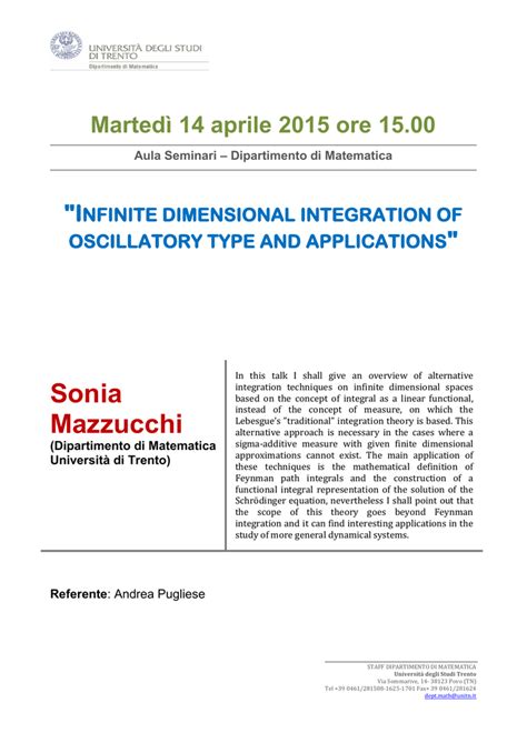 Infinite Dimensional Integration Of Oscillatory Type And Applications