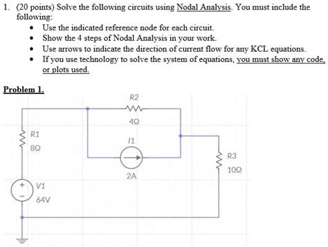 SOLVED Text Points Solve The Following Circuits Using Nodal Analysis You Must Include The