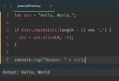 How To Remove The Last Comma From A String In Javascript