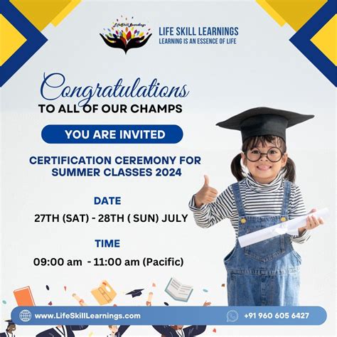 Lifeskilllearnings Certification Ceremony Summerclasses