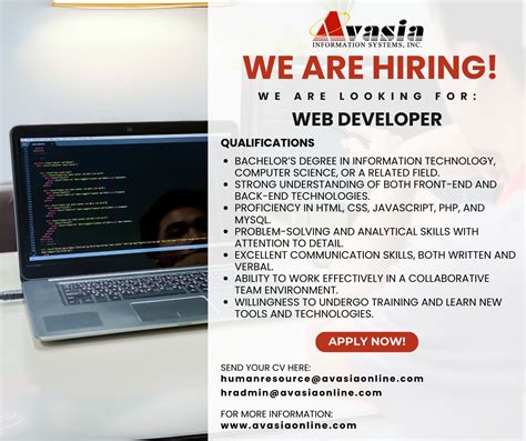 Walter 🚀 Were Hiring A Web Developer Are You Passionate About