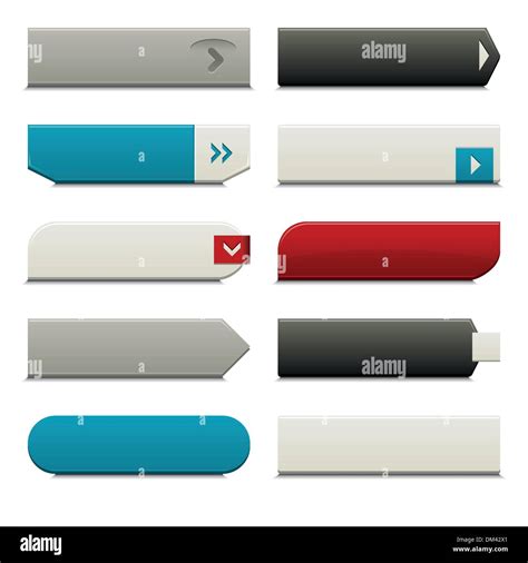 Flat Web Buttons Elements Stock Vector Image And Art Alamy