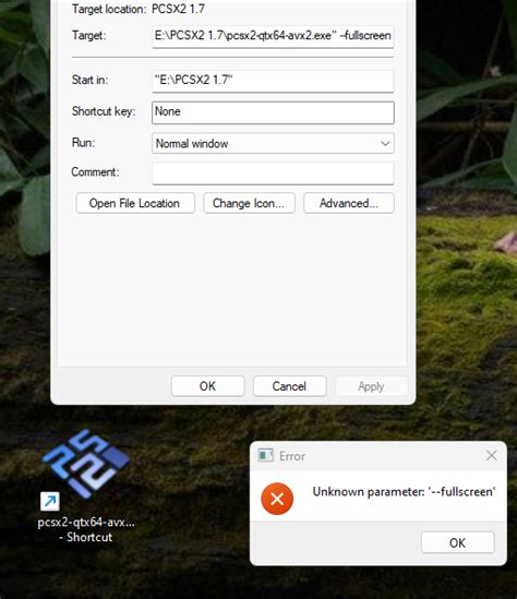 Pcsx2 With Error During Execution Unknown Parameter Fullscreen Emulation LaunchBox