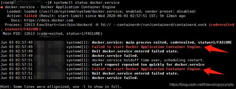 运维之docker启动失败failed To Start Docker Application Container Engine Csdn博客