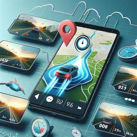 Premium Photo Smartphone With Map 3d Map Pins Gps Navigator Pin